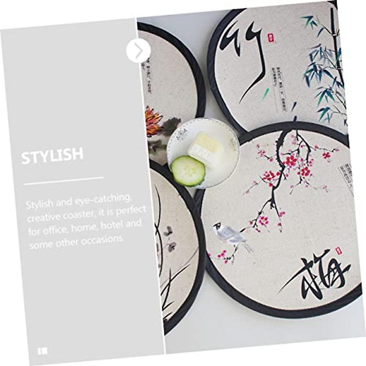 SEWACC 2pcs Jute Mat Photo Coasters Coffee Decor Desk Topper Fabric Desk Coasters Bowl Pad Braided Placemats Home Coaster Table Decor Home Placemats Thicken Table Mat Mat Decorate Office