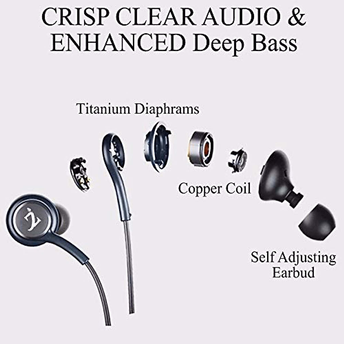 Works By ZamZam PRO Stereo Headphones Compatible with Xiaomi Mi Pad 2 with Hands-Free Built-in Microphone Buttons + Crisp Digital Titanium Clear Audio! (3.5mm, 1/8 inch)