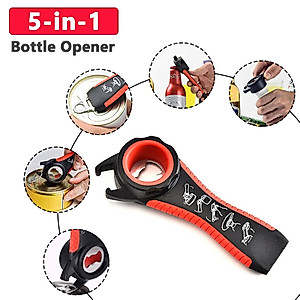 Jar Opener Can Opener Bottle Opener Lid Opener Kit with Non Slip Silicone Handle Easy to Twist for Children, Elderly, Weak Hand and Arthritis Sufferers (4 Pack)