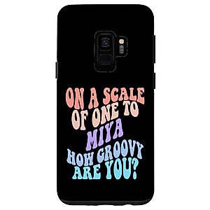 Galaxy S9 MIYA Cute Retro Girls Groovy MIYA Personalized Name Case