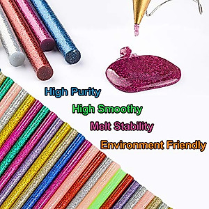 Glitter Hot Glue Gun Glue Sticks 120 PCS 12 Colors Mini Glue Sticks 7mm 100mm Glitter Glue Gun Sticks