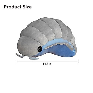 AHXHWKA Insect Plush Toys 12-Inch Pill Bug Stuffed Soft Animals Pillow Plushie Cushion Insect Isopod Doll Kids Toys Girls Boys Gifts
