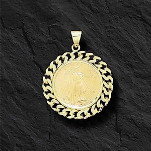 TEX 14k Yellow Gold Pendant, 1/2oz US American Eagle Coin, Approx 25g