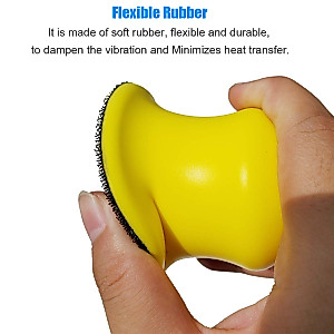 Tockrop 2 Pack 3" Round Hand Sanding Blocks for 3 Inch Hook and Loop discs Ideal For Wood Furniture Restoration Home Arts and Crafts