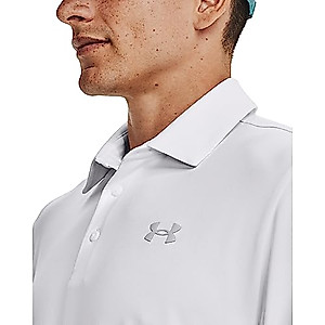 Under Armour Men's Standard Playoff Polo 3.0, (100) White/White/Halo Gray, Medium