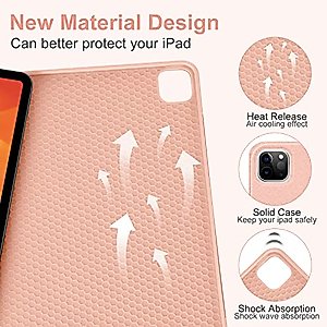 Keyboard Case for New iPad Pro 12.9 inch 2022-6th Generation / 2021-5th / 2020-4th / 2018-3rd Gen, Smart Magic Keyboard - Wireless Detachable - with Pencil Holder -iPad Pro 12.9 Case with Keyboard