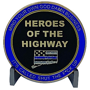 EL6-012 Heroes of The Highway Version 4 Heat Seeker Edition Late for Your Job at NASA CSP Challenge Coin Inspired by Connecticut State Police CT Trooper Matthew Spina