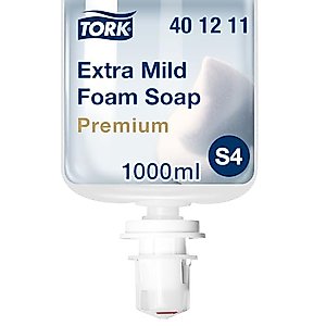 Tork Extra Mild Foam Soap S4, No Fragrance Added, 6 x 1L, 401211