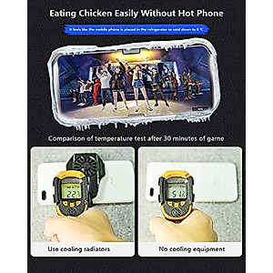 FENGCHUANG MEMO Mobile Phone Radiator, Cell Phone Cooler, Cold Wind Handle Fan, Portable Mobile Phone Radiator Cooling Fun, Gaming Semiconductor Cooling Phone