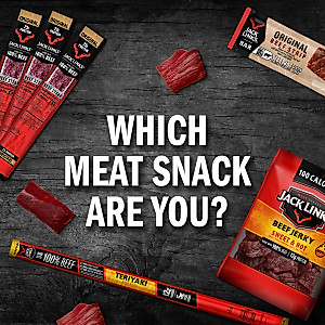 Jack Link's Beef Jerky, Teriyaki, Multipack Bags Flavorful Meat Snacks for Lunches, Ready to Eat Protein Snacks, Individual Packs - 7g of Protein, Made with 100% Beef 0.625 oz (Pack of 5)