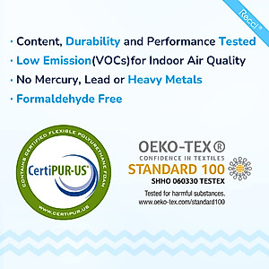 RECCI 2 Inch King Size Mattress Topper, 100% CertiPUR-US Certified Memory Foam, Pressure Relieving, Removable & Washable Cover, Ideal for Back Pain, Easy to Clean, Durable & Multi-Use