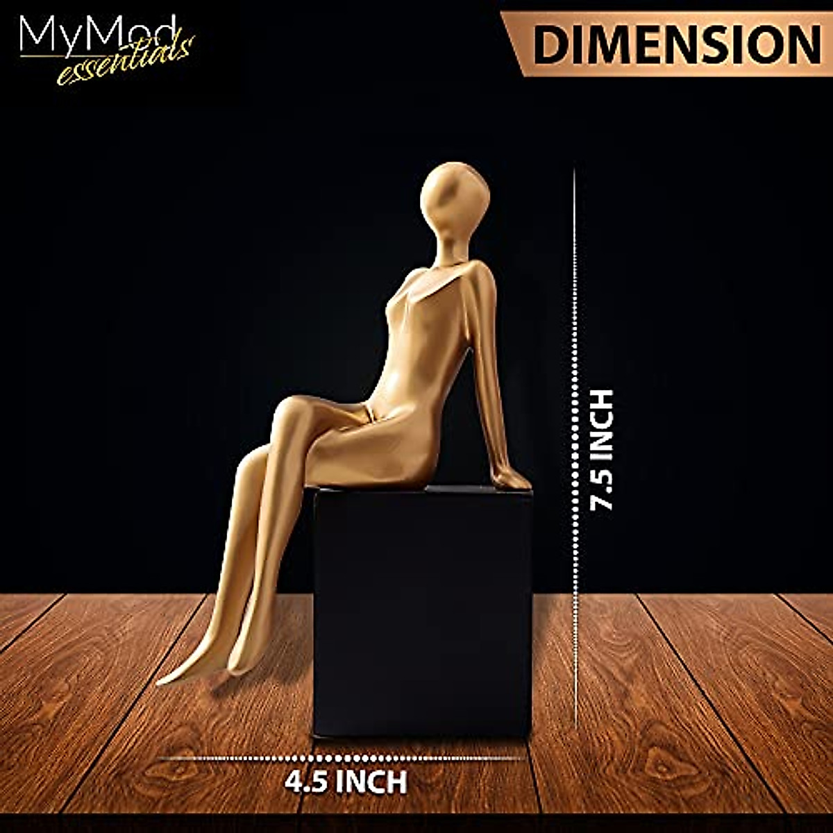 Modern Girl Statues Decorative Bookend Set. Add Modern Touch to Any Shelf or Table with These Unique Art of Confident Girl Statues. Use Them as Bookends Or Décor to Your Home and Office Modern Vibe!