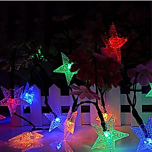 MaoTopCom Solar String Light 21ft 30 LED Fairy Star Garden Lights Outdoor String Lights Decorations for Outdoor, Home, Lawn, Wedding, Patio, Party and Holiday