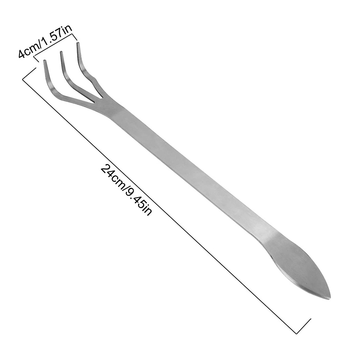 FTVOGUE Bonsai Rake, 3 Prong Gardening Rake, Stainless Steel Bonsai Root Rake Gardening Cultivator Soil Farming Tools with Ergonomic Handle, Hand Tools, Rake