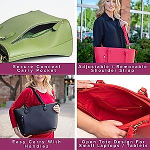 Tactica Defense Fashion Conceal Carry Purses for Women – Gun Purse w/Firearm Compartment – Purses and Handbags Concealed Carry for Women, Black