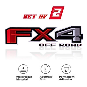 2X FX4 Off Road Decals for Ford F150 F Truck Super Duty Stickers (2015-2018)