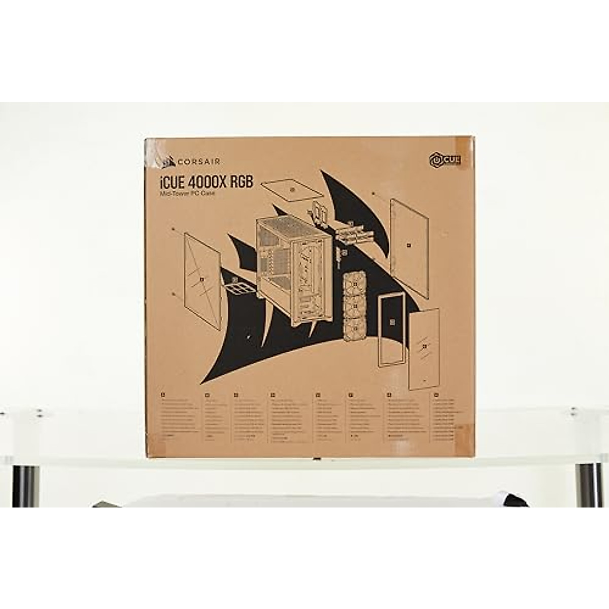 CORSAIR iCUE 4000X RGB Tempered Glass Mid-Tower ATX PC Case - 3X SP120 RGB Elite Fans - iCUE Lighting Node CORE Controller - High Airflow - White