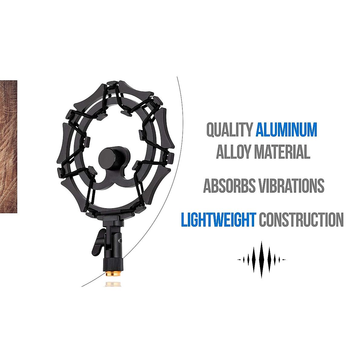 Vocalbeat Blue Yeti Microphone Shock Mount Mic Holder - Blue Yeti Shock Mount for Anti Vibrations from Quality Aluminum Material - Shockmount Accessories Compatible with Blue Yeti Boom Arm Mic Stand