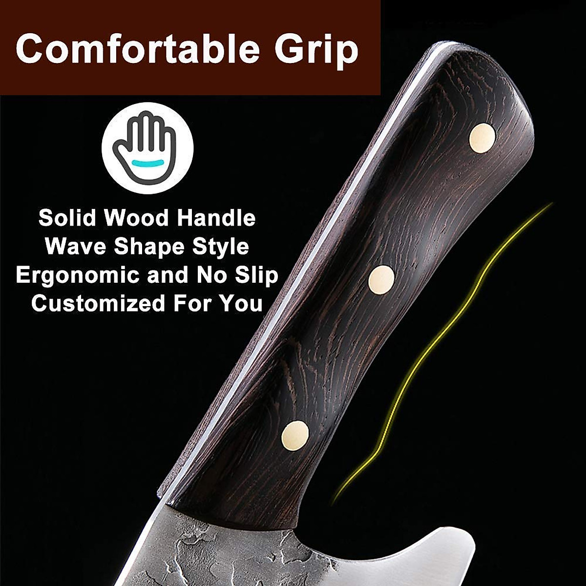 Meat and Vegetable Cleaver Hand Forged Butcher Knife Chef Knife Set Kitchen Knife Pack