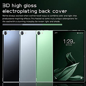 SWR 10.1 inch Smartphone Tablet PC Android 12 System HD ISP Screen,Tablet Computer 10+ with Bluetooth 5.0 and Fingerprint ID,12GB RAM 512GB ROM 8000mAh Big Battery,Dual SIM and SD Card,Sliver