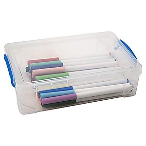 Advantus Super Stacker Storage Case, 2.6" x 5.5" x 9", Clear