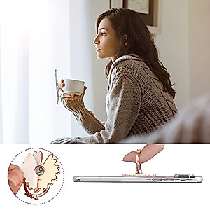 cobee Cell Phone Ring Holders, 4 Pcs Cute Daisy Finger Kickstands Metal Round 180°/360° Rotation Hand Grip with Knob Loop Phone Ring Grips Compatible with Most Smartphones, Tablets