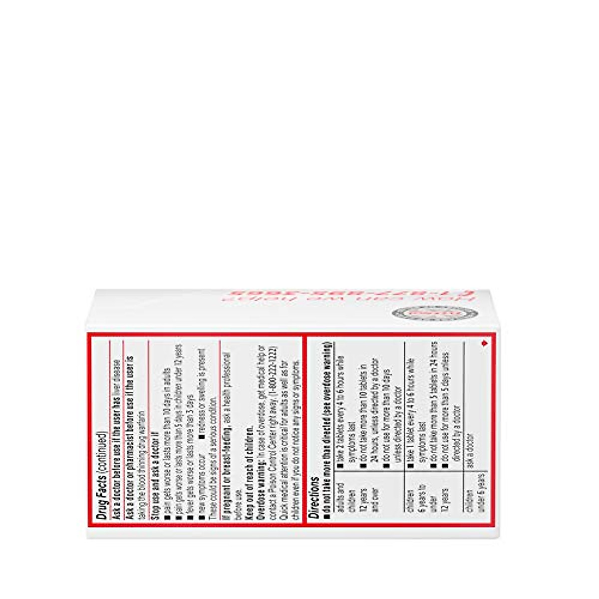 Tylenol Regular Strength Tablets, Acetaminophen Pain Reliever & Fever Reducer, 100 ct