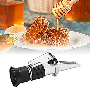 Honey Refractometer Uses Imported Prism Wide Range of Applications for Measuring Honey, Condensed Milk Lightweight to Carry