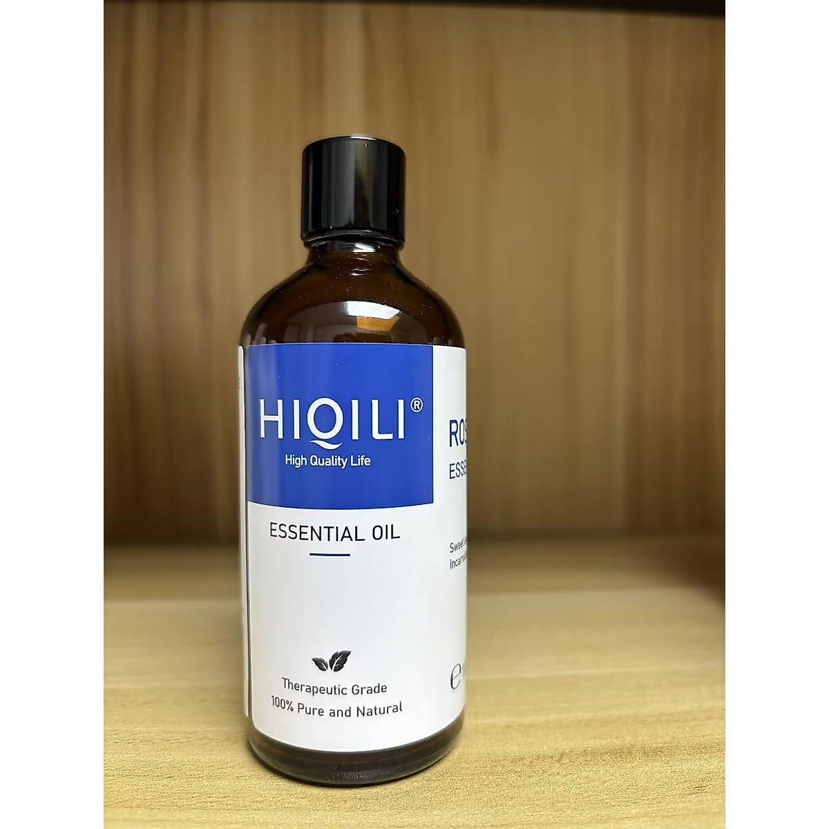 HIQILI Rose Essential Oil 3.38 Fl Oz, 100% Pure Natural for Aromatherapy, Diffuser, Skin Care, Massage, Includes Premium Quality Glass Dropper