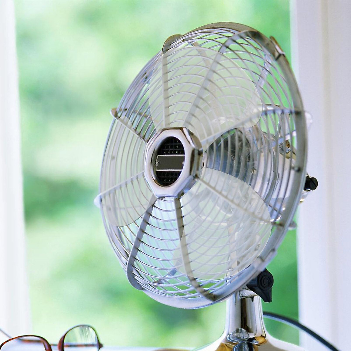 DOITOOL Universal Plastic 3 Leaves Fan Blade Set 16 Inch Replacement Fan Blades with Nut Cover Electric Fan Leaves for Table Standing Pedestal Fan