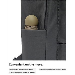 HotStyle DAYBREAK Casual Backpack, Stylish for School, Travel & College, Charcoal