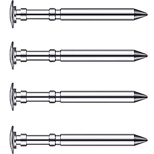 4 Pieces Polished Axles with Angled Head to Minimize Friction Compatible with Derby Cars Speed Axles