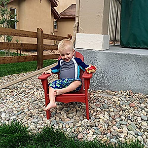 Little Colorado Classic Toddler Adirondack Chair (Red Finish, Pine Wood)