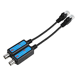 Tiiyee IP Passive Extender Ethernet Over Coax, Passive IP Network Coaxial Transmitter Receiver Extender for IP NVR Camera