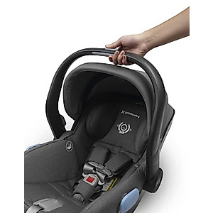 UPPAbaby Vista V2 Stroller - Greyson (Charcoal Melange/Carbon/Saddle Leather) + Mesa Infant Car Seat - Jordan (Charcoal Melange) Merino Wool