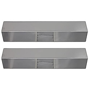 2-Pack BBQ Grill Heat Shield Plate Tent Replacement Parts for Brinkmann 810-9590-S - Compatible Barbeque Stainless Steel Flame Tamer, Guard, Deflector, Flavorizer Bar, Vaporizer Bar, Burner Cover 15"