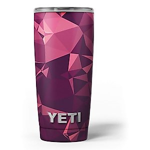 Design Skinz Dark Geometric V15 - Skin Decal Vinyl Wrap Kit Compatible with The Yeti Rambler Cooler Tumbler Cups