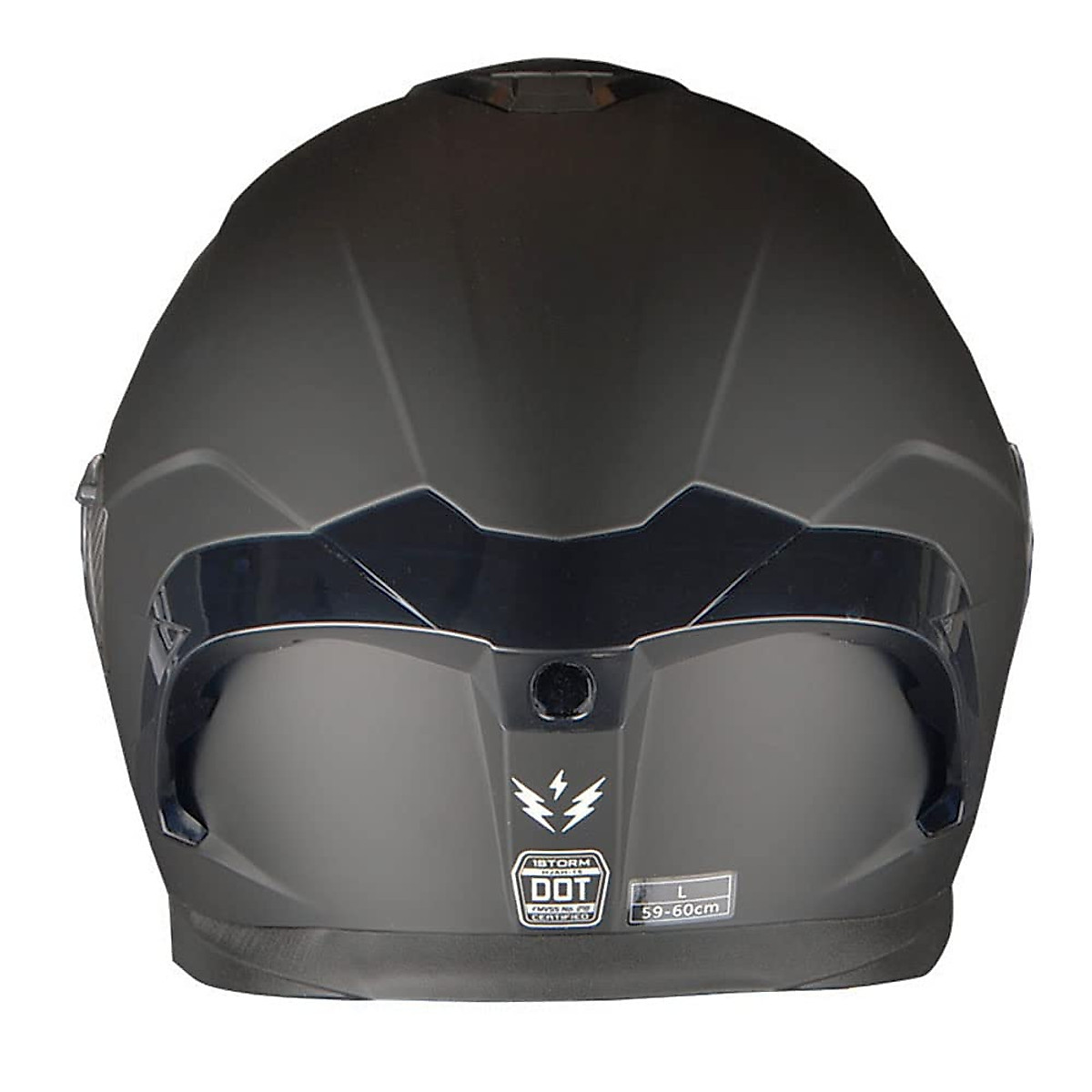 1Storm Motorcycle Full Face Helmet DOT Adults Street Bike Dual Visor Sun Inner Shield Anti Fog Pinlock Ready Shield : Matt Black