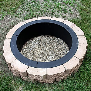 Sunnydaze 2mm Thick Steel Fire Pit Ring Insert - DIY Above or In-Ground Liner - 42-Inch Outer Diameter (36-Inch Inner Diameter)