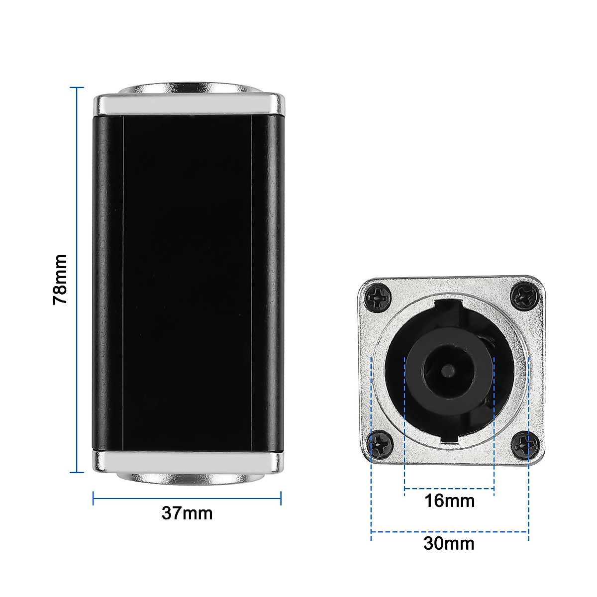 MEIRIYFA NL8MPR Speakon Coupler Connector,8Pin Speakon Female to Female Adapter Speaker Silver-Plated Plug Jack Straight Connector for NL8FC, NL8FX, NLT8X, NL8FC, NL8FX