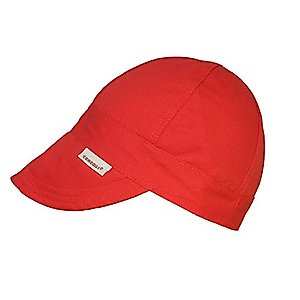 Comeaux Caps Reversible Welding Cap Solid Red Size 8