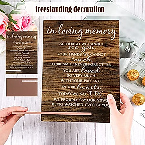 Memorial Table Sign for Wedding, Wedding Wooden Decorations for Reception, Sympathy Gift in Loving Memory Wedding Sign, Wood Welcome Rustic Wedding for Weddings Gifts Anniversaries Reunions(Classic)
