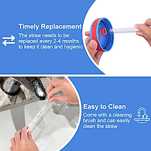 XANGNIER Replacement Straws and Bite Valve Compatible with Zak Designs Kelso 15 oz Tumbler Water Bottle,4 Pcs Reusable Silicone Straws with Cleaning Brush for Zak Designs Kelso 12 oz Cups