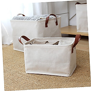 Zerodeko Box Storage Trash Can Fabric Child White