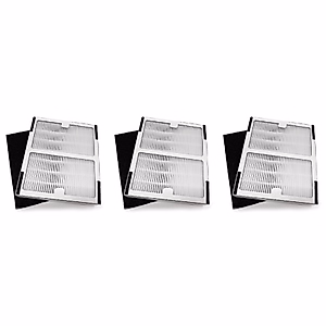 Nispira IAF-H-100A True HEPA Carbon Filter Set compatible with Idylis A Air Purifier Filtrete FAP-C01-A, AC-2119, IAP-10-100, IAP-10-150, IAPC-40-140. 3 Sets
