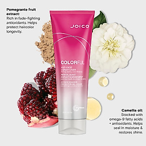 Joico Colorful Anti-Fade Conditioner | For Color-Treated Hair | Preserve Hair Color & Vibrancy | Boost Shine & Reduce Breakage | Sulfate Free | With Camellia Oil & Pomegranate Extract | 8.5 Fl Oz