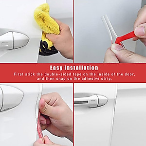 Ziciner Car Door Edge Guards, 16Ft (5M) Auto Edge Trim Rubber Seal Protector with U Shape, Automotive Anti-Collision Door Entry Trim Molding Protection, Universal Fit for Most Car (Transparent White)