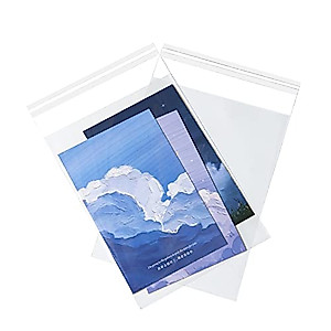 Tendwarm 100 Pieces 5x7 Inches Resealable OPP Cellophane Cello Bag Clear Self-Sealing Plastic Packaging Bags for Clothes