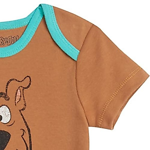 Scooby-Doo Baby Boys 3 Pack Short Sleeve Bodysuit Gray/Blue/Brown 6-9 Months
