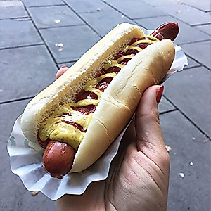 50 PCS Hot Dog Tray - Hotdog Serving Dish Set Paper Food Boats Disposable Fluted Dishes Corn Dogs Wrappers Holders Breakfast Sausage Trays Picniс Plates Hot Dog Cart Accessories